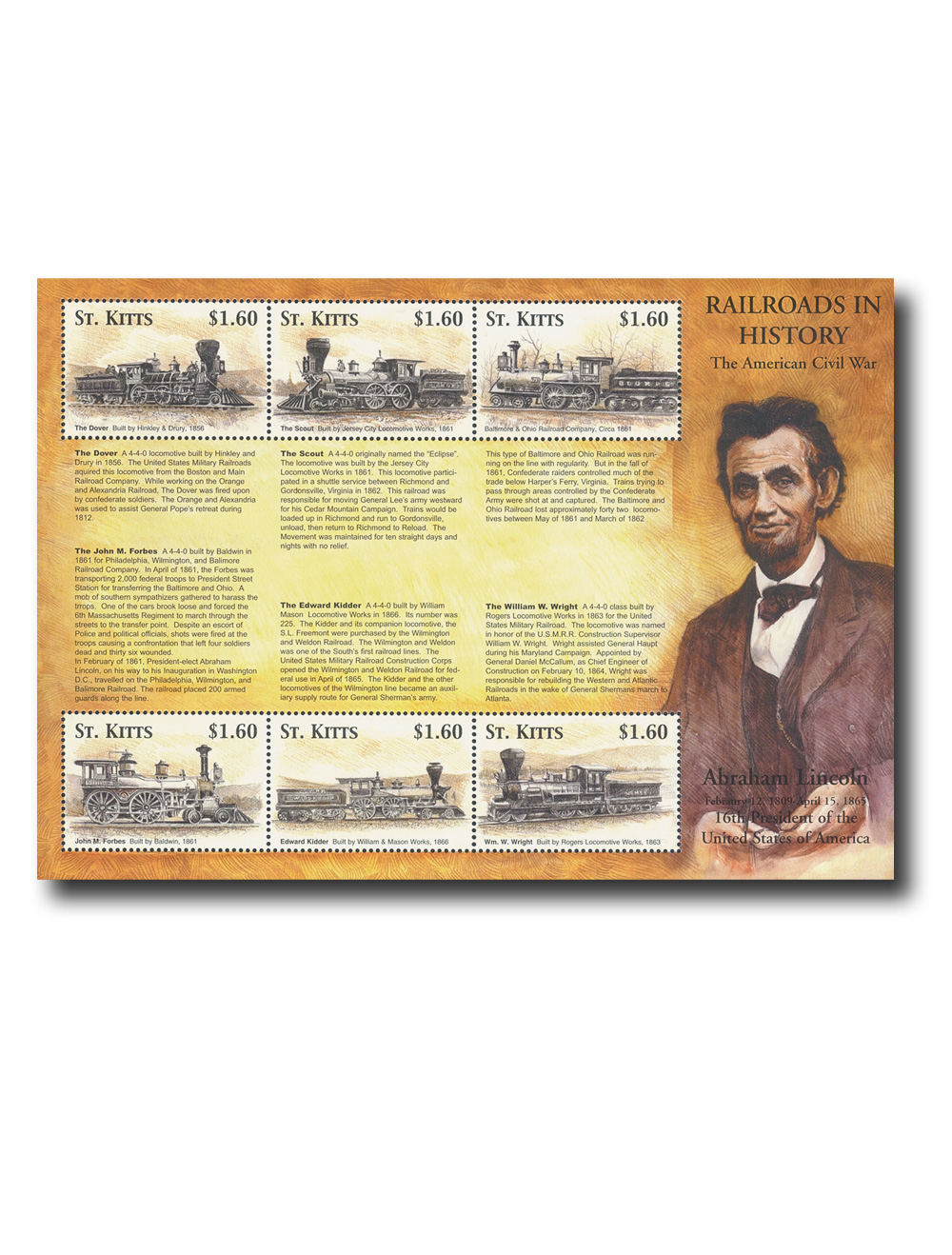 M6732 - Railroads in History - The American Civil War - Abraham Lincon ...