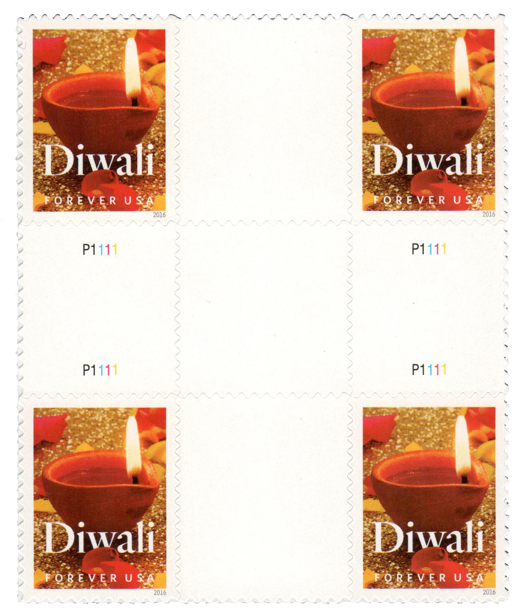 5142 - 2016 First-Class Forever Stamp - Diwali - Mystic Stamp Company