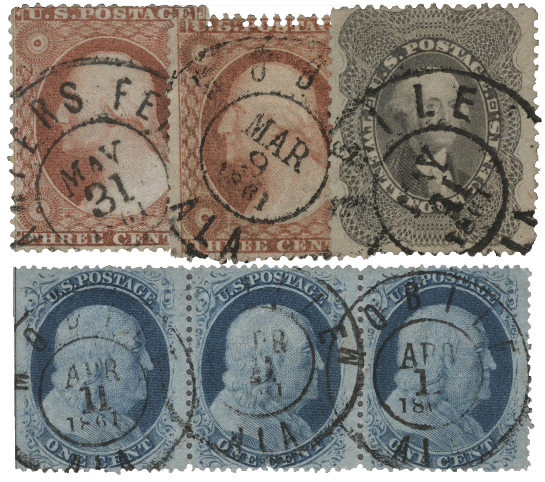 MRS695 - Group of Confederate States of America Uses of U.S. 1857-61 ...