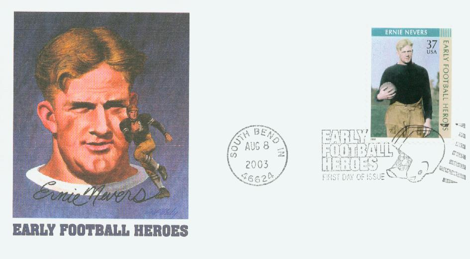 3809 - 2003 37c Early Football Heroes: Ernie Nevers - Mystic Stamp Company