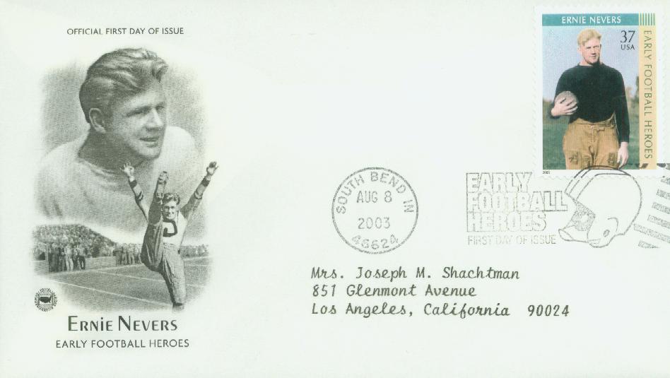 3809 - 2003 37c Early Football Heroes: Ernie Nevers - Mystic Stamp Company