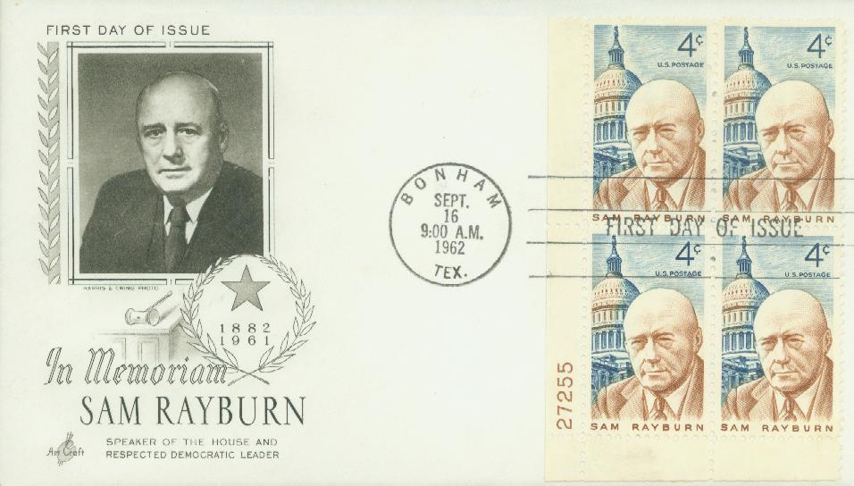 1202 - 1962 4c Sam Rayburn - Mystic Stamp Company