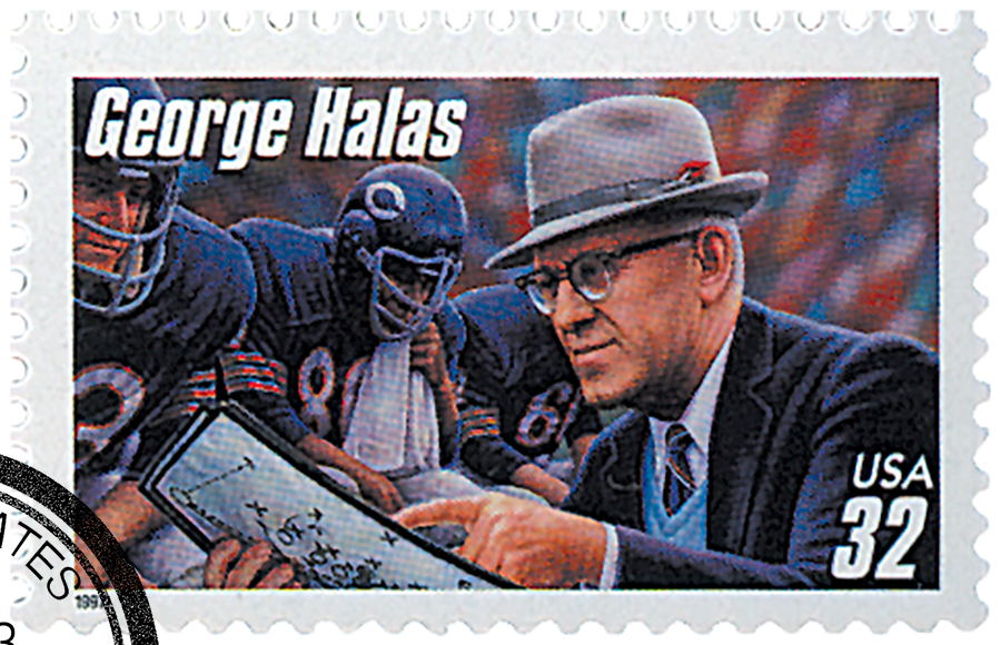 3146 - 1997 32c Football Coaches: George Halas - Mystic Stamp Company