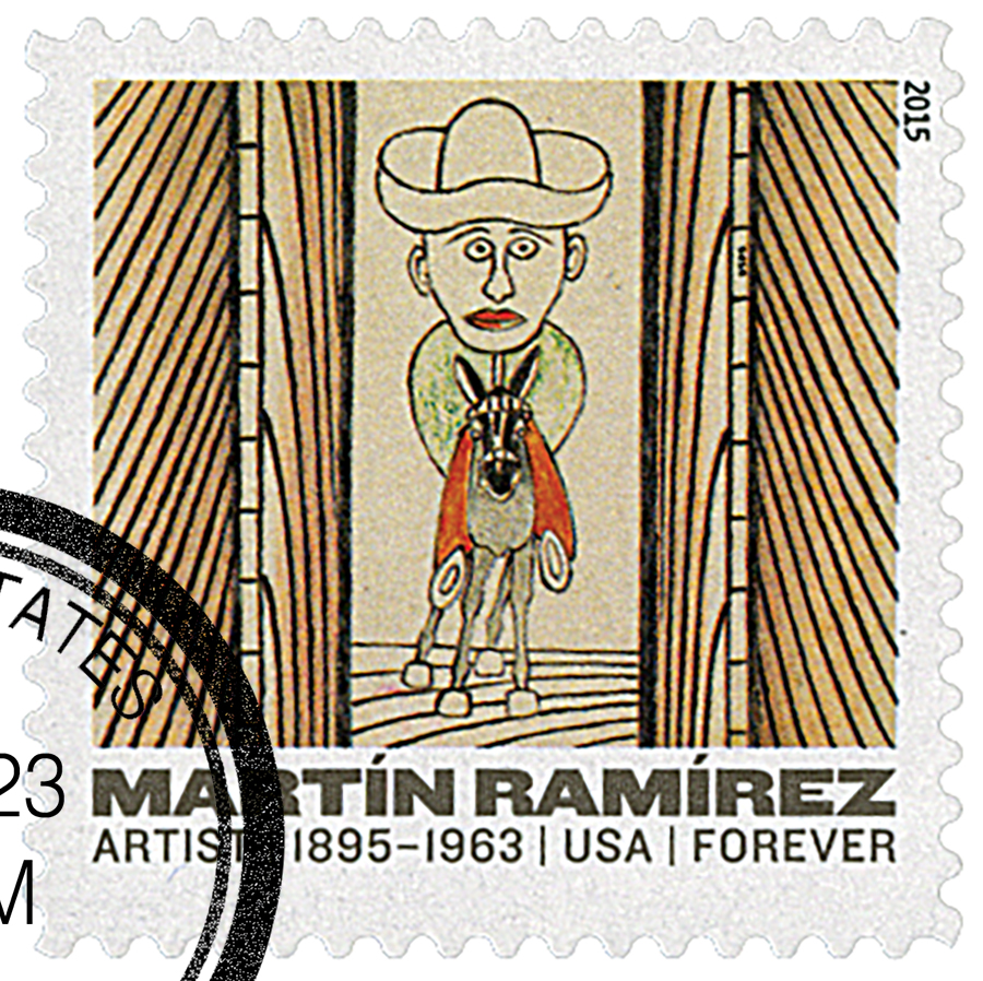 4969 - 2015 First-Class Forever Stamp - Martin Ramirez: "Man Riding ...