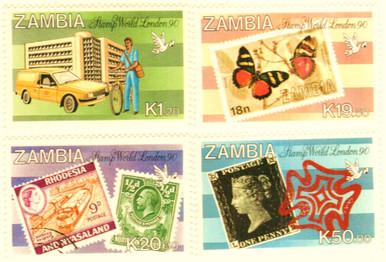 486-89 - 1990 Zambia - Mystic Stamp Company