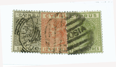 23-25a - 1882-94 Cyprus - Mystic Stamp Company