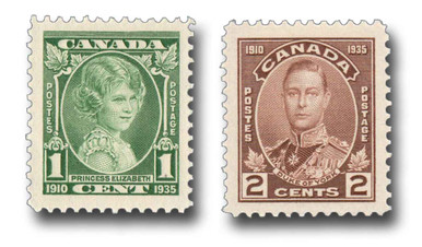 211-12 - 1935 Canada - Mystic Stamp Company