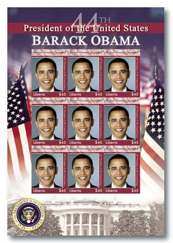 OB - President Obama Mint Sheet of 9 Stamps - Mystic Stamp Company