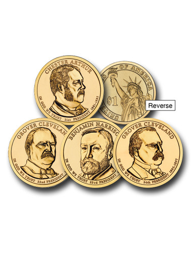 MCN113 - 2012 $1.00 US President Coins, Denver Mint set of 4 - Mystic ...