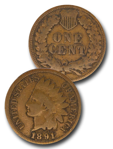 CP-891 - 1891 Indian Head Penny - Mystic Stamp Company