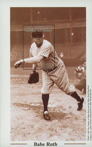 M11854 - 1998 Babe Ruth Throwing the Ball s/s - Mystic Stamp Company