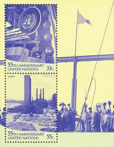 UN781 - 2000 55th Anniversary of UN S/S - Mystic Stamp Company