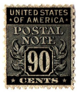 PN18 - 1945 90c Postal Note - black - Mystic Stamp Company