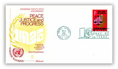 8A213 - 1970 6c Peace, Justice, Progress - Mystic Stamp Company