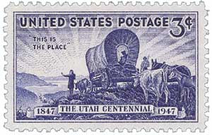 950 - 1947 3c Utah Centennial - Mystic Stamp Company