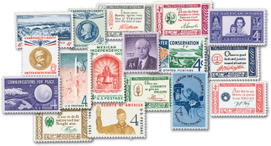 YS1960C - 1960 Complete Commemorative Year Set, 35 stamps - Mystic ...
