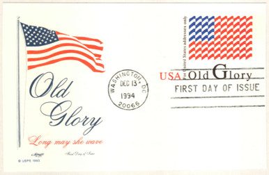 UX199 - 1995 20c Old Glory - Mystic Stamp Company