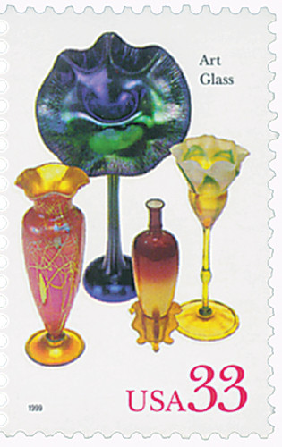 3328 - 1999 33c American Glass: Art Glass - Mystic Stamp Company