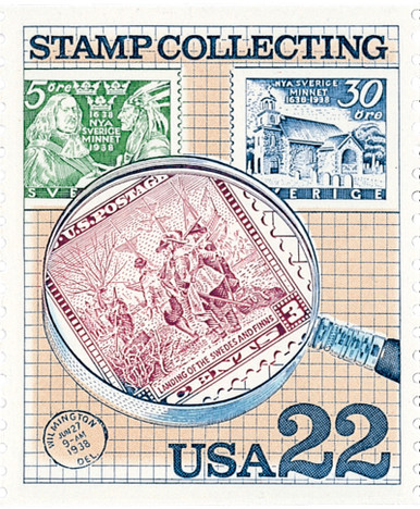 2200 - 1986 22c Stamp Collecting: Under Magnifying Glass - Mystic Stamp ...