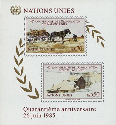 UNG137 - 1985 United Nations 40th Anniversary,S/S - Mystic Stamp Company