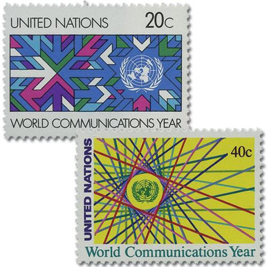 UN392-93 - 1983 World Communications Year - Mystic Stamp Company