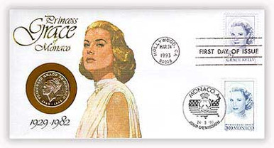 59284A - 1993 Grace Kelly Coin First Day Cover - Mystic Stamp Company