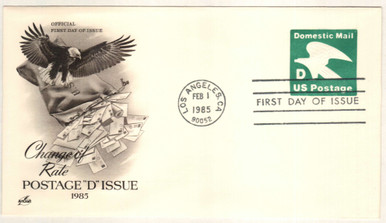 U607 - 1985 22c "D" Domestic Mail Envelope - Mystic Stamp Company