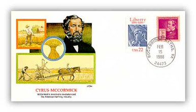 81883 - 1988 Cyrus MCCormick Cover - Mystic Stamp Company