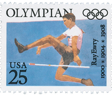 2497 - 1990 25c Olympians: Ray Ewry - Mystic Stamp Company