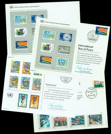 M10449 - United Nations Postcards, 10v - Mystic Stamp Company