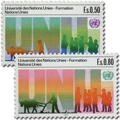 UNG131-32 - 1985 United Nations University - Mystic Stamp Company