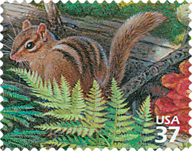 3899j - 2005 37c Northeast Deciduous Forest: Eastern Chipmunk - Mystic Stamp Company