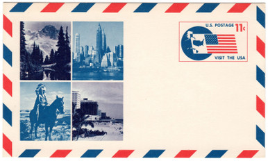 UXC5 - 1966 11cAir Mail Postal Card - Visit the USA - Mystic Stamp Company
