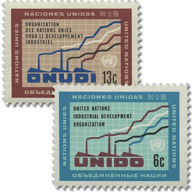 UN185-86 - 1968 Industrial Develop. Organization - Mystic Stamp Company