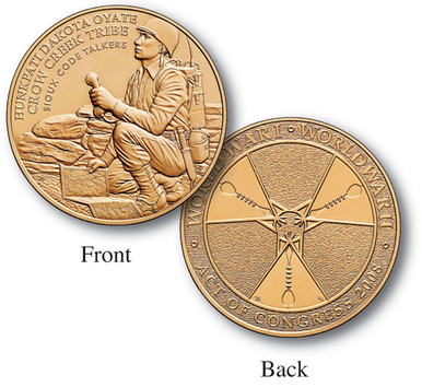 CNM11382 - Crow Creek Sioux Nation Code Talkers 1.5" Bronze Medal ...