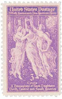 895 - 1940 3c Pan-American Union - Mystic Stamp Company