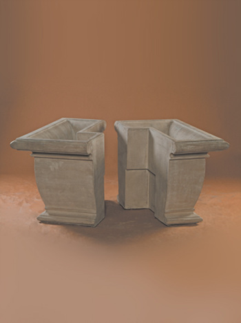 BUY 24" Architectural Square Planter Post Set (2) - Concrete Planters ...