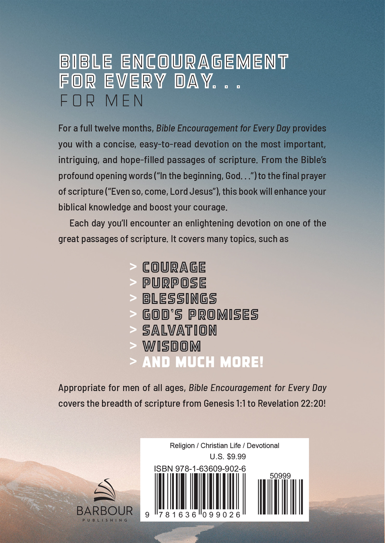 Bible Encouragement for Every Day: Daily Devotions for Men