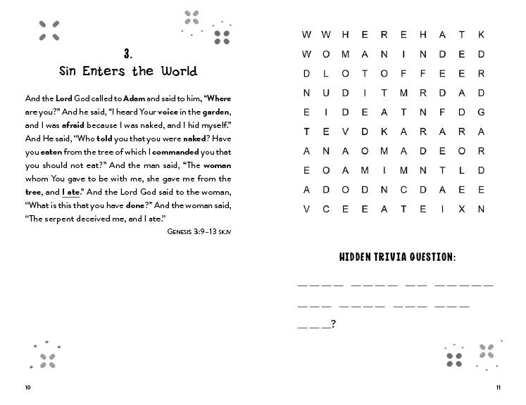 Kids' Hidden Trivia Bible Word Searches