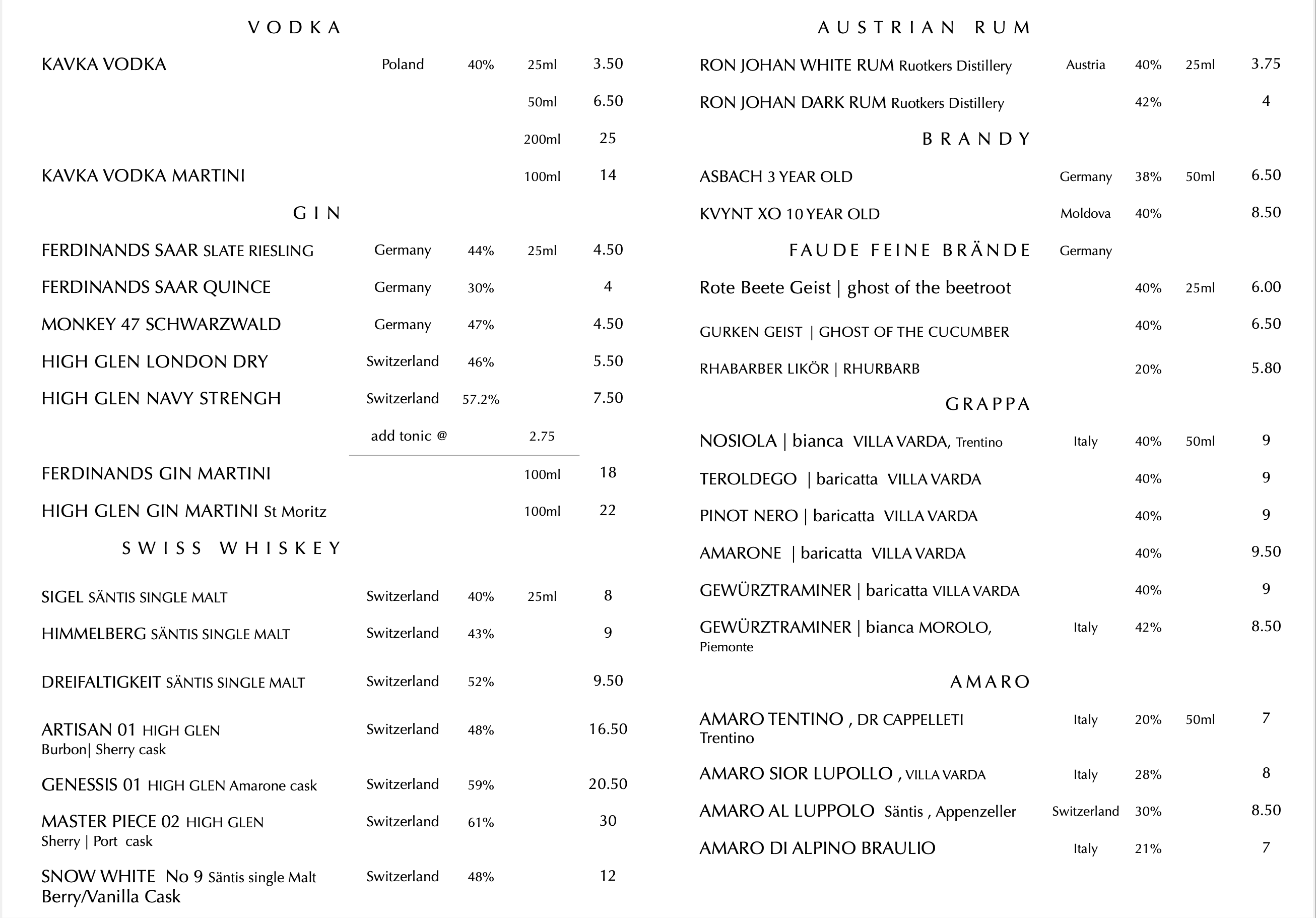 Menu Menu