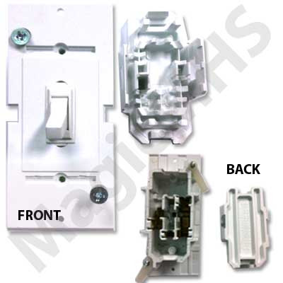 Wirecon Self Contained Toggle Switch - White