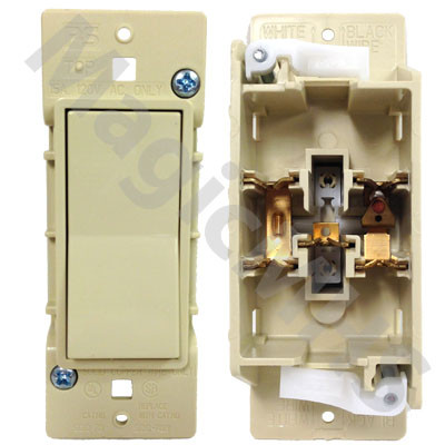 Snap-On Self-Contained Designer Switch - Ivory