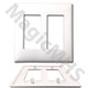 Snap-On Cover Plate - Double Gang, White for Self-Contained Receptacles ...