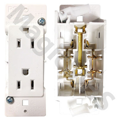 Snap-On Self-Contained Receptacle - White