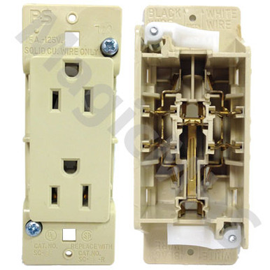 Self-Contained Designer Receptacle - Ivory