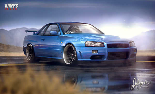 Blue Car Nissan Skyline GT R Nissan Nissan Skyline GT R APC - Juragan ...