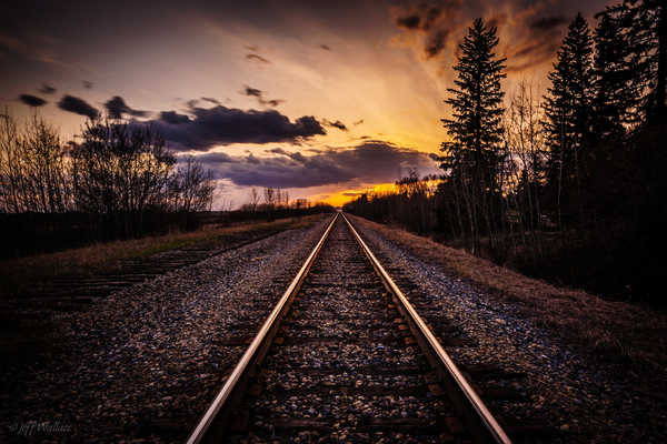 Earth Landscape Nature Railroad Sunset Man Made Railroad APC - Juragan ...