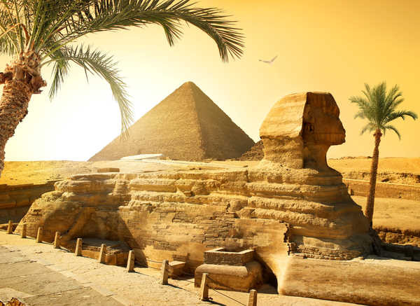 Egyptian Pyramid Sphinx Man Made Pyramid APC - Juragan Poster