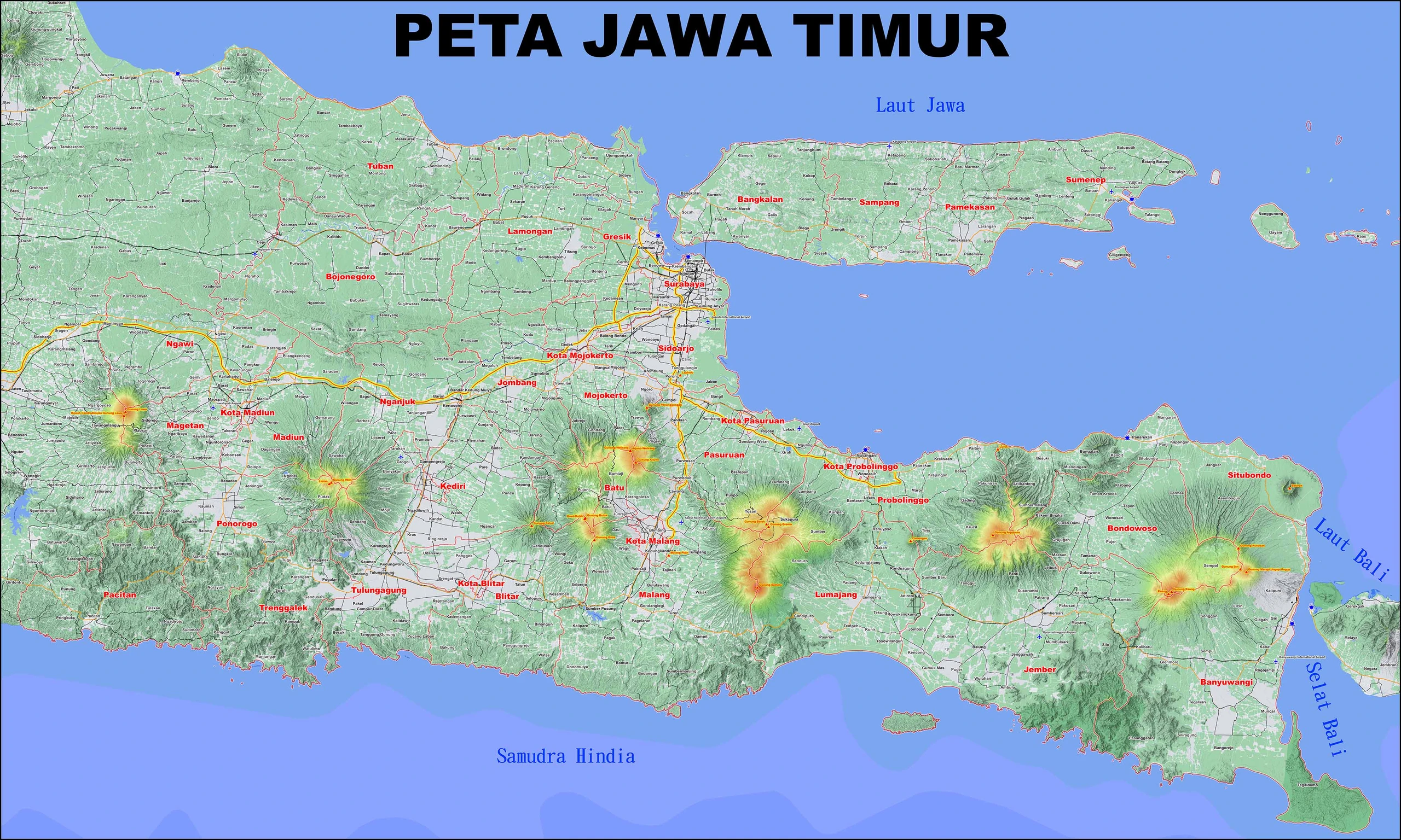 Peta Provinsi Jawa Timur