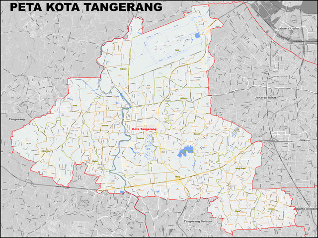 Peta Kota Tangerang Kecamatan Dan Kelurahan